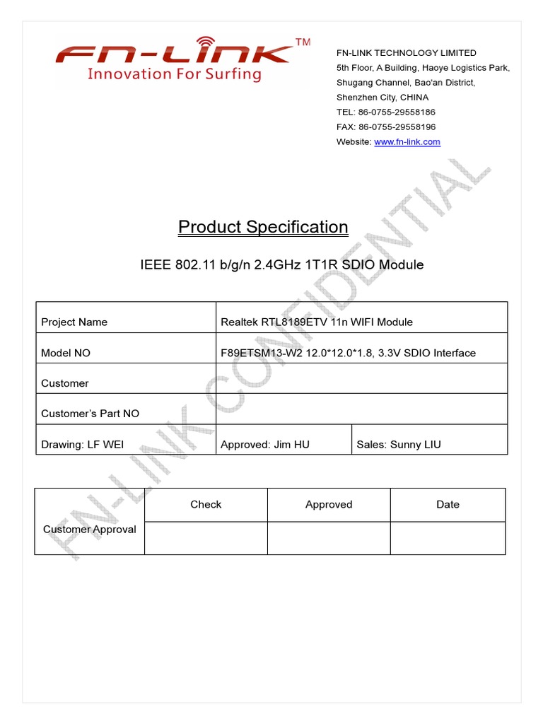 Wifi RTL8189ETV | PDF | Ieee 802.11 | Wi Fi