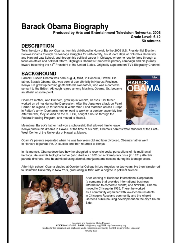 Obama Lesson Guide | PDF | Barack Obama | Presidents Of The United States