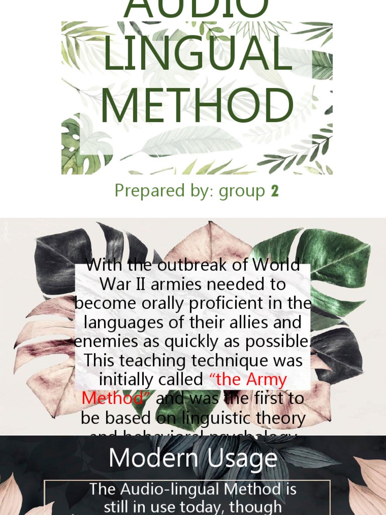 Audio Lingual Method 2 | PDF | Language Acquisition | Psycholinguistics