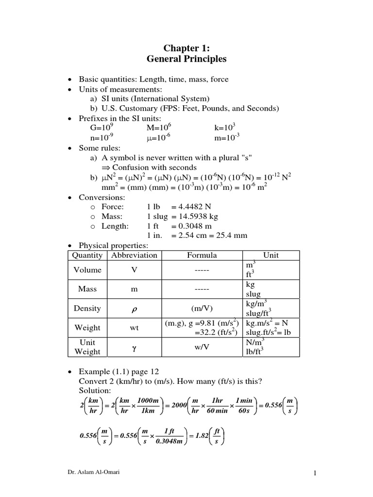 Chapter 01 - Statics PDF | PDF | International System Of Units | Notation