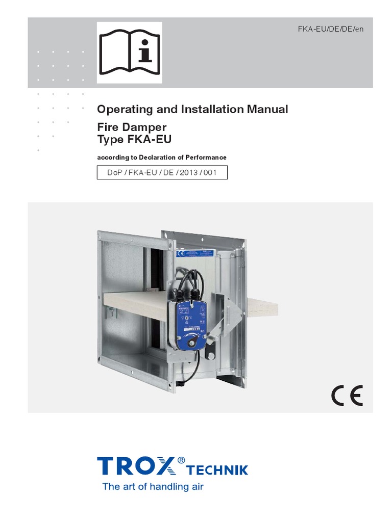 Operating and Installation Manual FKA-EU | PDF | Duct (Flow) | Wall