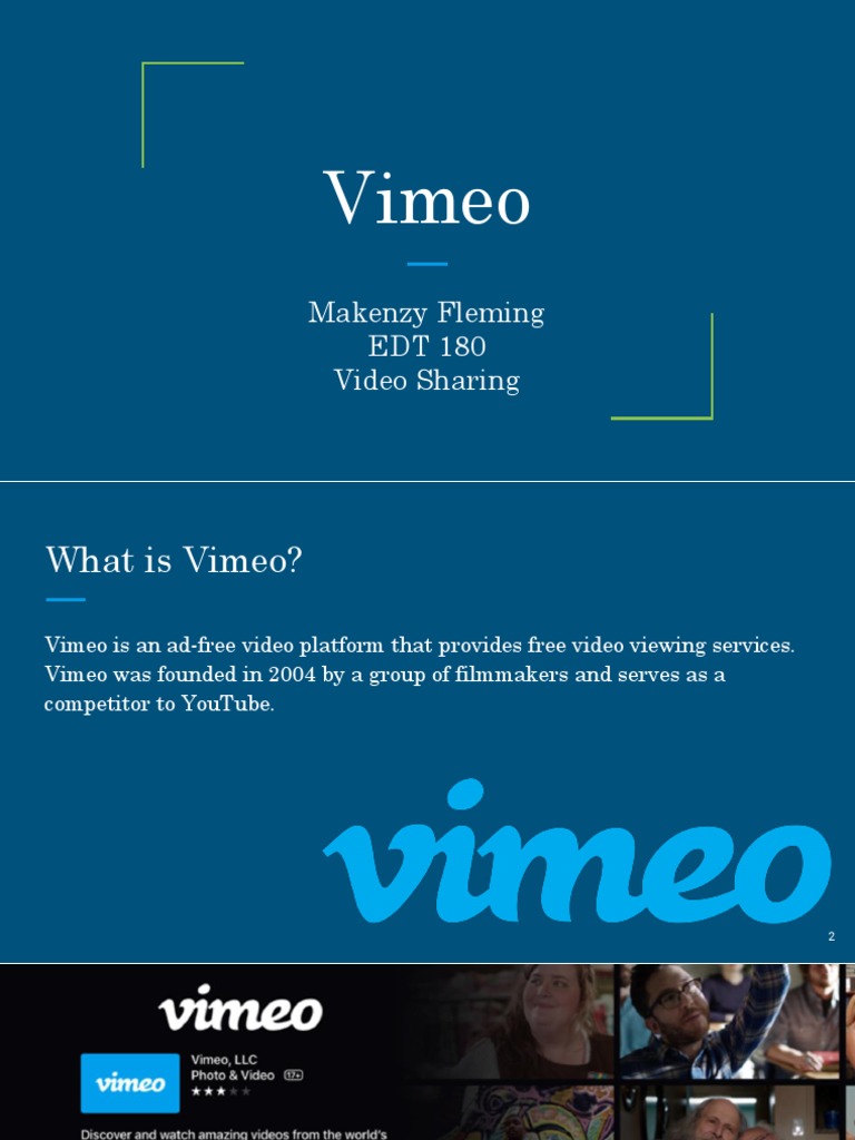 Vimeo Presentation | PDF | You Tube | Social Media