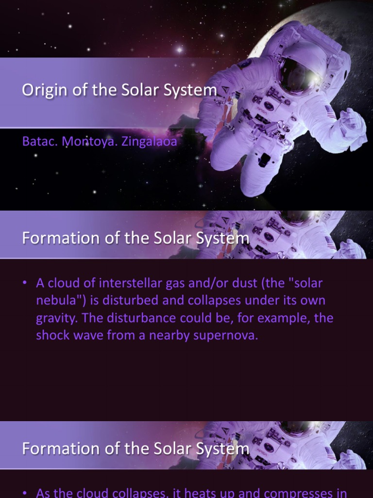 Origin of The Solar System | PDF | Formation And Evolution Of The Solar ...