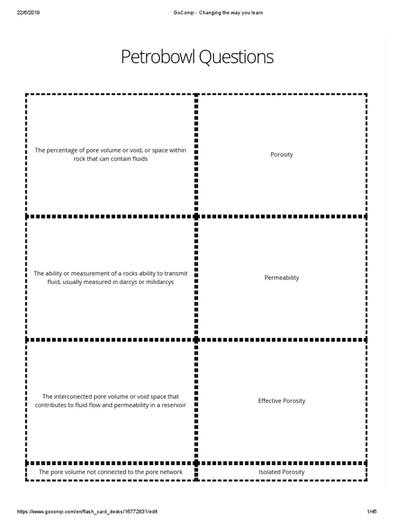 Editing - Petrobowl Questions - Flashcards | PDF | Enhanced Oil ...