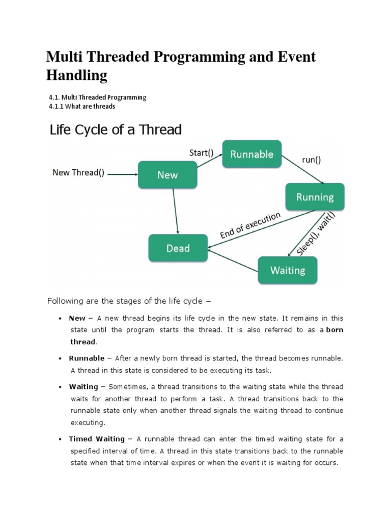 Ooc Module 4 Pdf Method Computer Programming Thread Computing