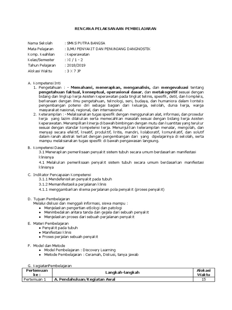 RPP Ippd Kelas XI SMK | PDF