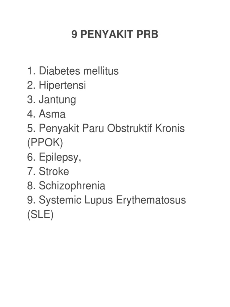 9 Penyakit PRB | PDF