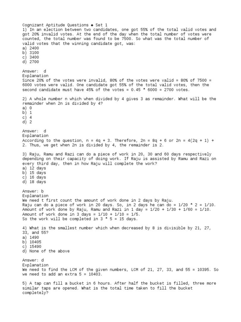 Cognizant Questions | PDF | Volume | Logarithm