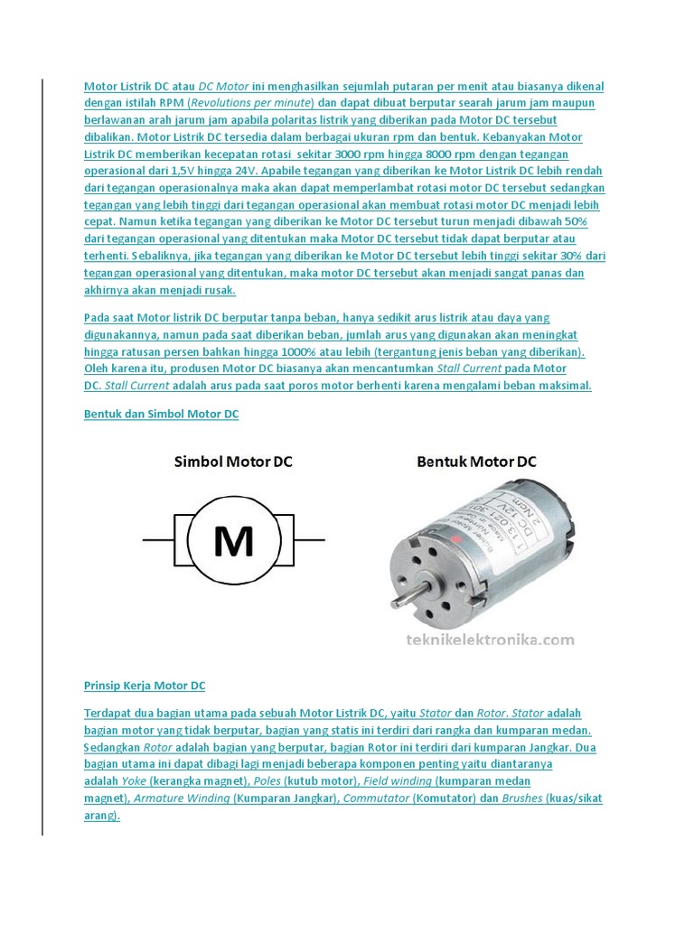 Bentuk Dan Simbol Motor DC | PDF