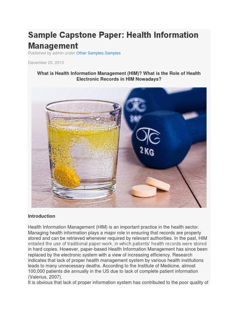 Sample Capstone | PDF | Electronic Health Record | Health Informatics