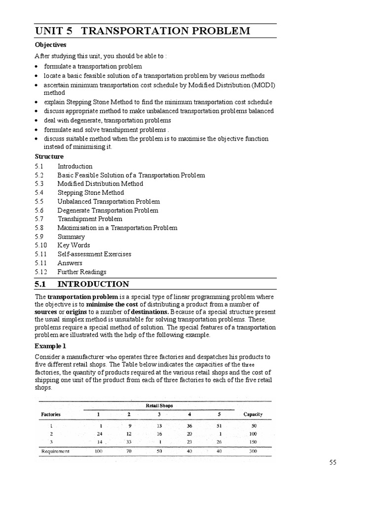 Transportation Problem Methods Explained | PDF | Linear Programming ...