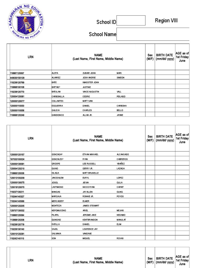 Deped Modified School Forms | PDF | Curriculum | Youth