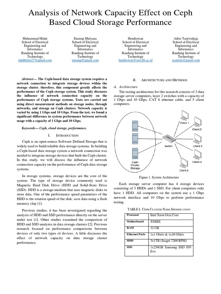 Ceph Performance Anlysis | PDF | Solid State Drive | Hard Disk Drive