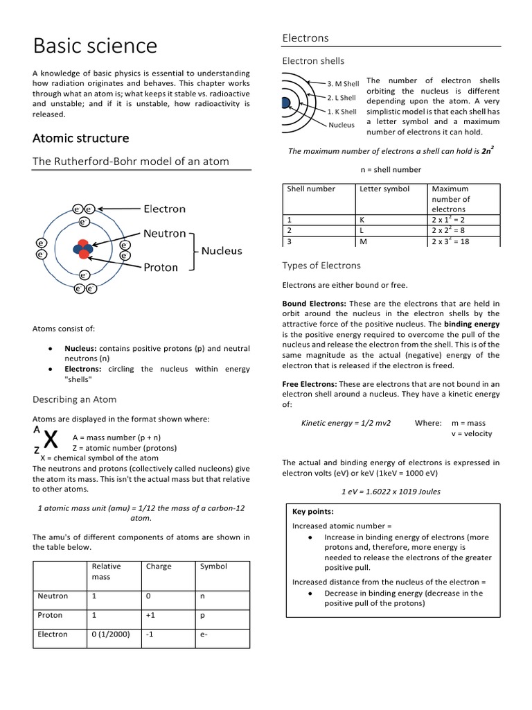 1) Basic Science PDF | PDF | Radioactive Decay | Neutron