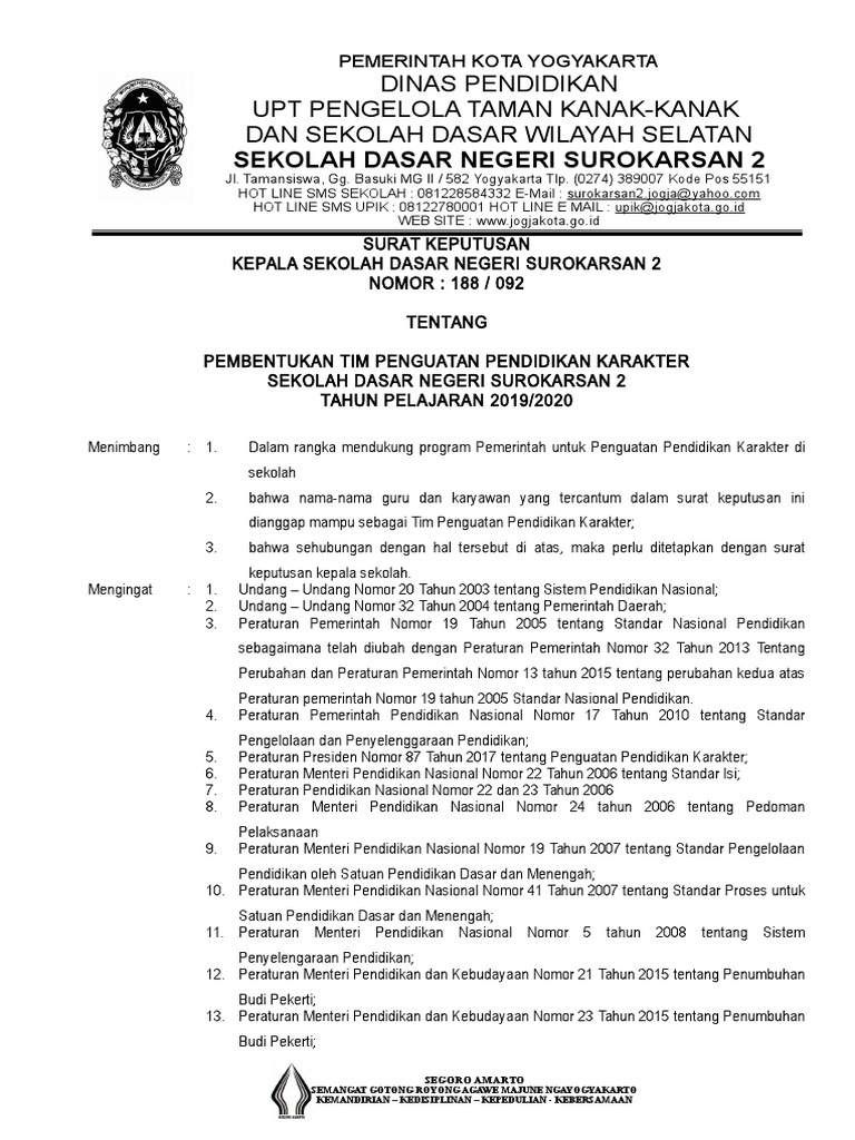 SK Tim PPK 2019-2020 | PDF