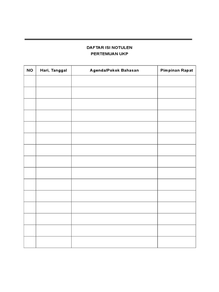 Contoh Notulen Rapat Di Puskesmas | PDF