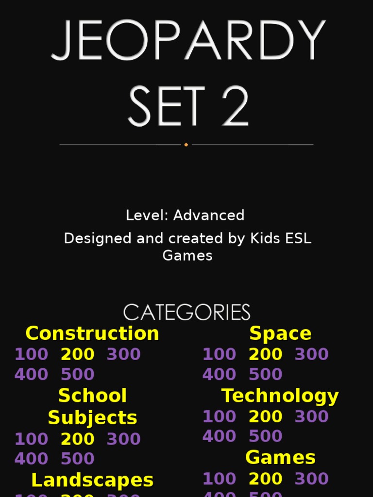 JEOPARDY 2 - Advanced Level | PDF | Venus | Clay