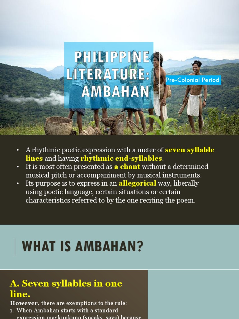 Pre-Colonial Period | PDF | Syllable | Poetry