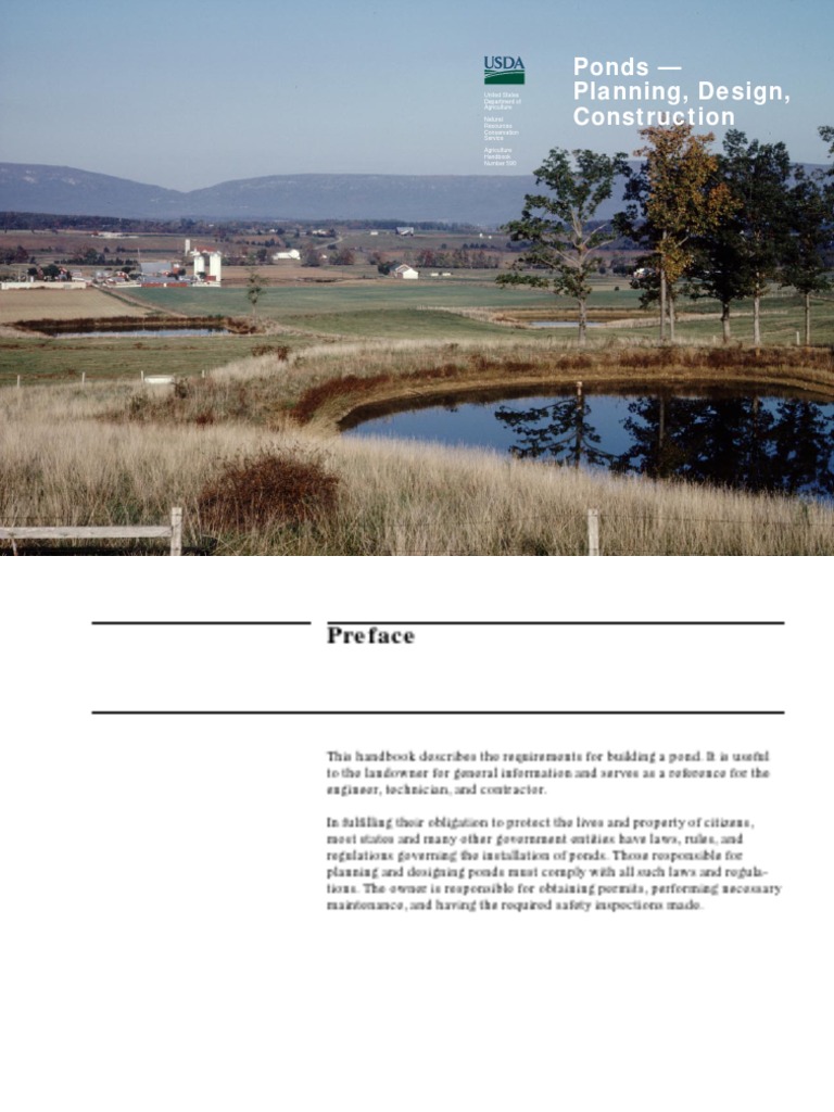 Pond Construction | PDF | Pond | Irrigation