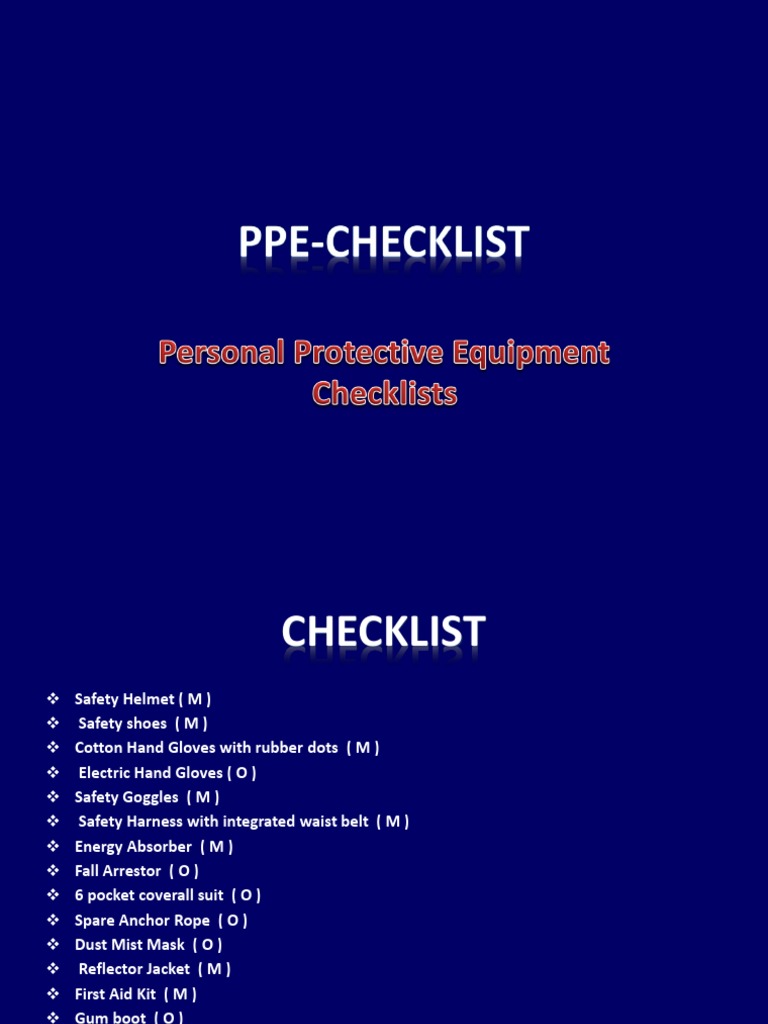 PPE Checklist | PDF