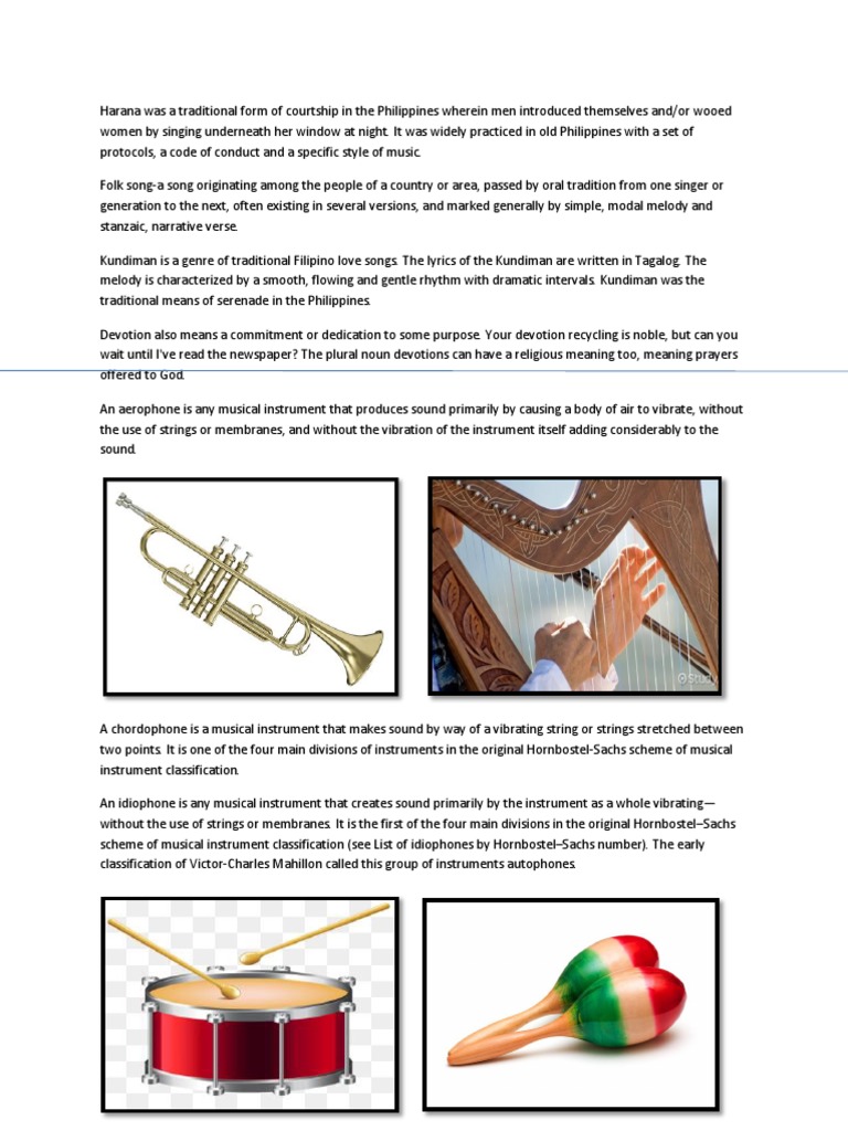 Harana Was A Traditional Form of Courtship in The Philippines Wherein ...