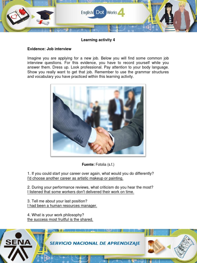 Evidence Job Interview | PDF | Psychological Concepts | Learning