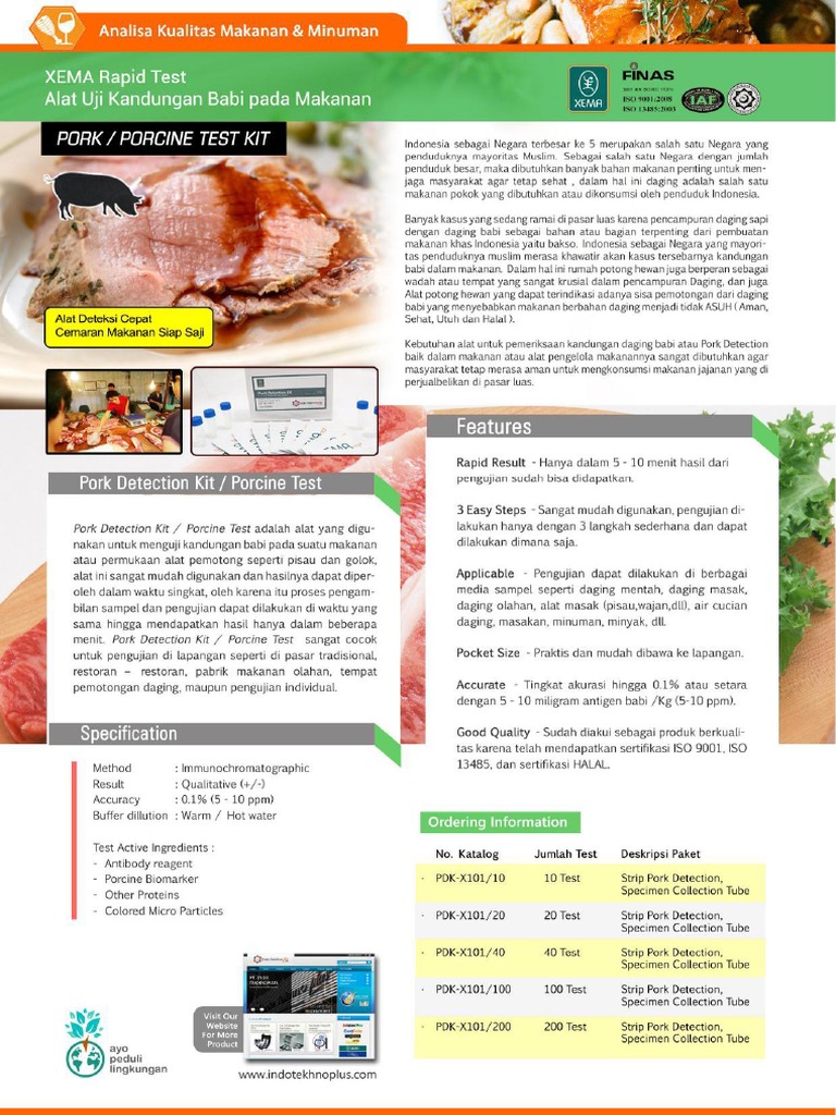Brosur Pork Detection Test Kit | PDF