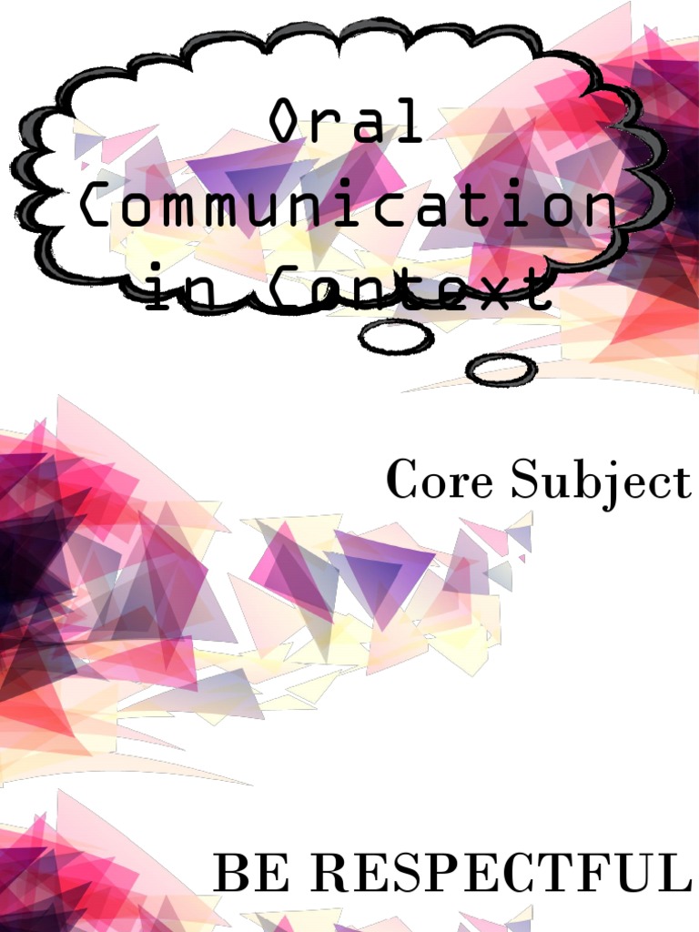 Oral Communication Models Explained | PDF