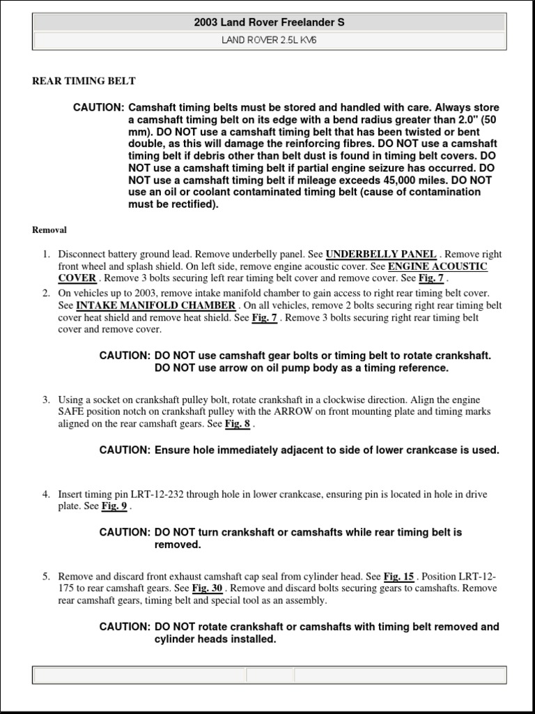 Naza Ria Rover KV6 Engine Cam Marking Manual PDF | PDF | Systems ...
