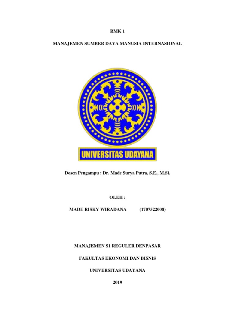 MSDM Internasional RPS 1 | PDF