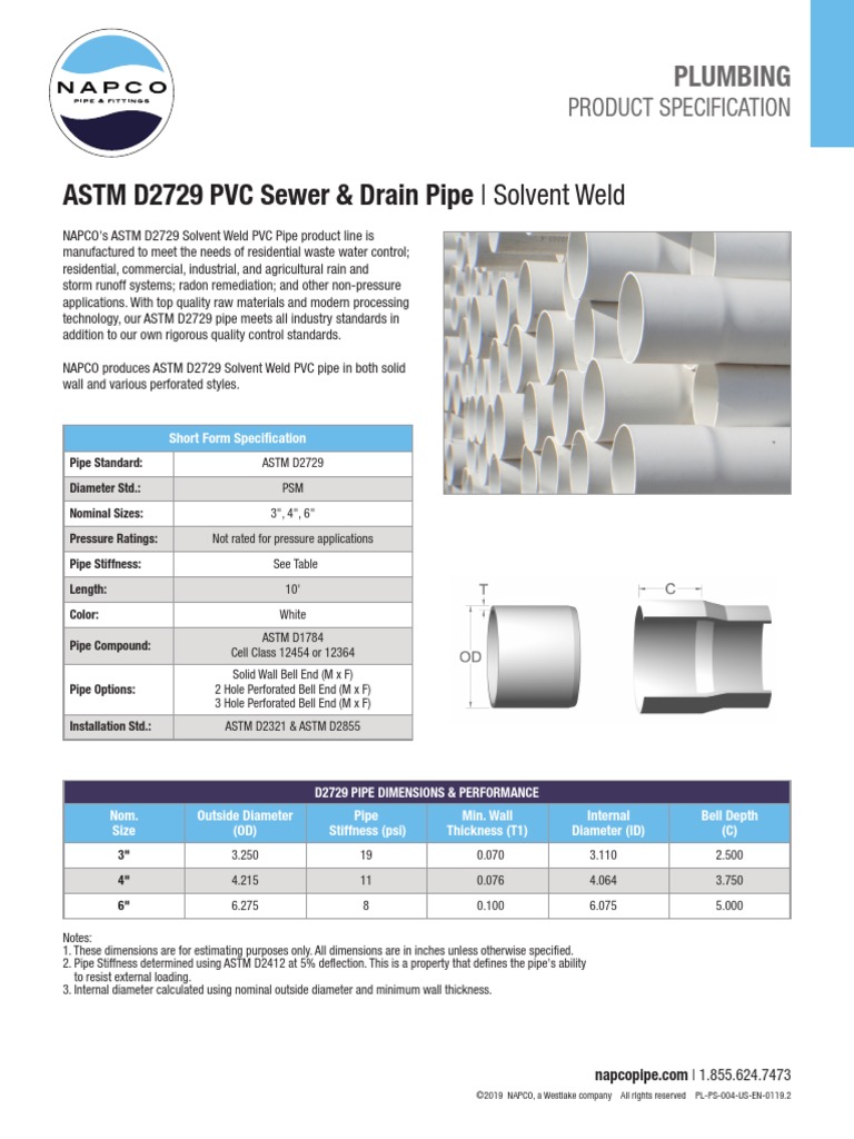 Astm D2729 PDF | PDF | Pipe (Fluid Conveyance) | Building Materials