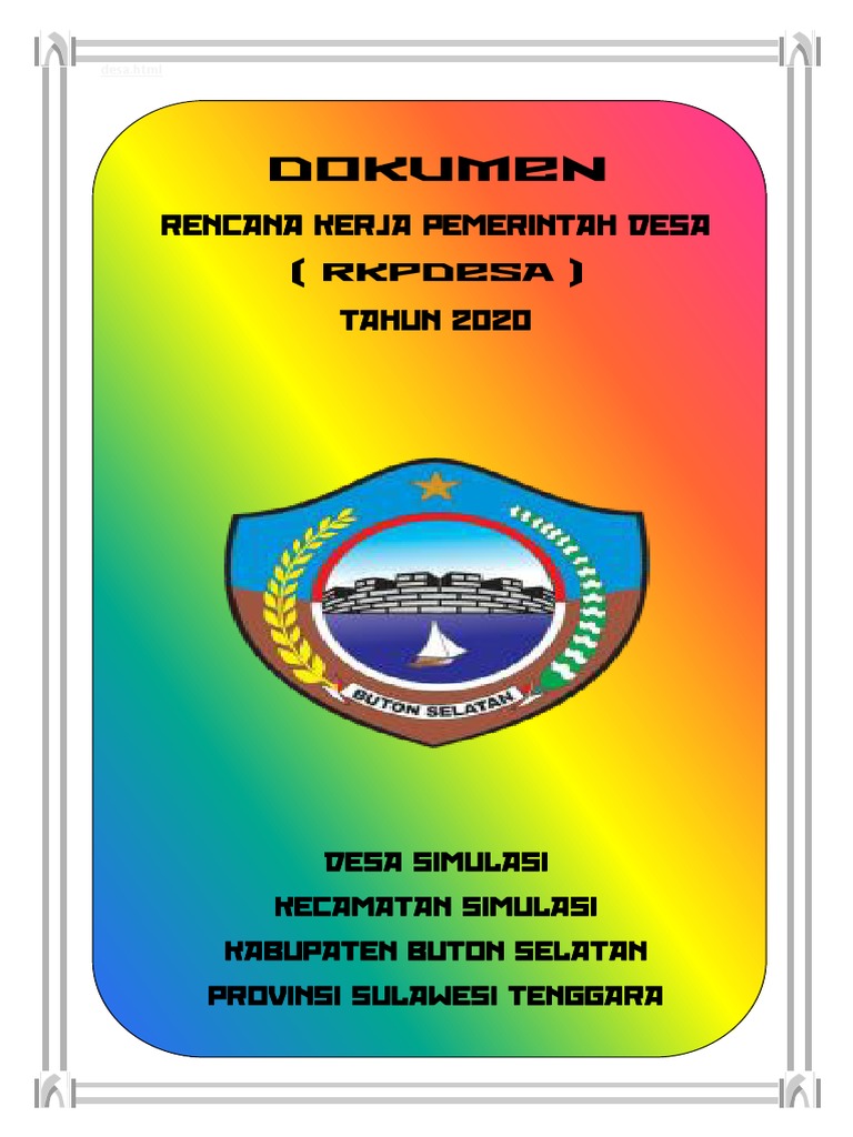 Cover RKP Desa 2020 Sulawesi Tenggara | PDF | Bisnis | Pengelolaan ...