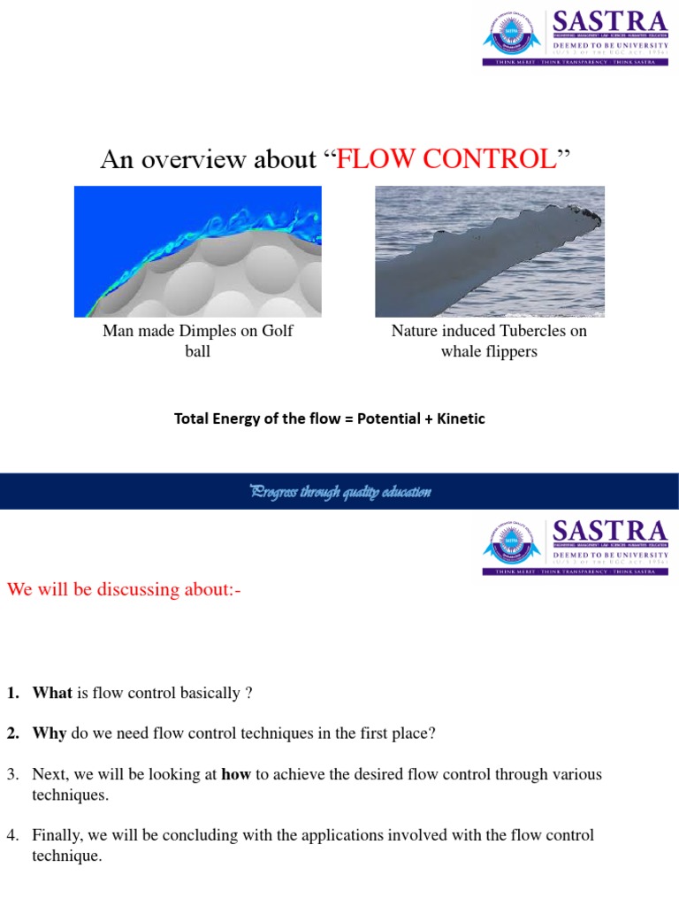 Seminar On Flow Control | PDF | Aerodynamics | Fluid Dynamics