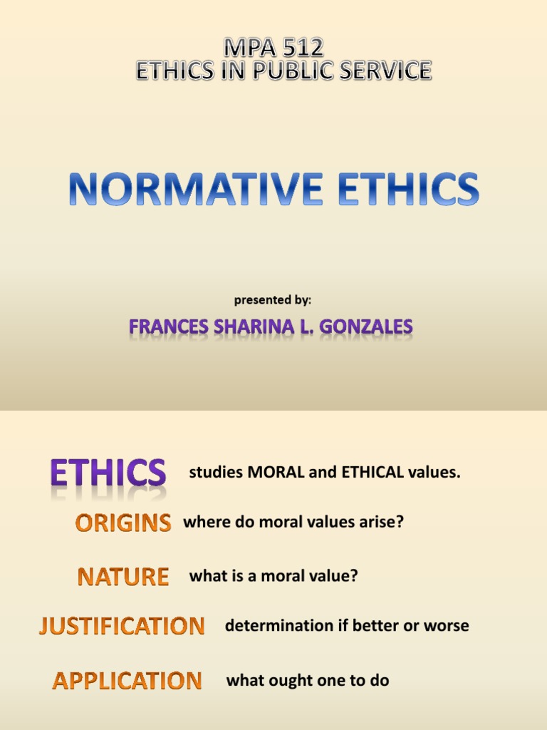 Normative Ethics | PDF | Morality | Utilitarianism