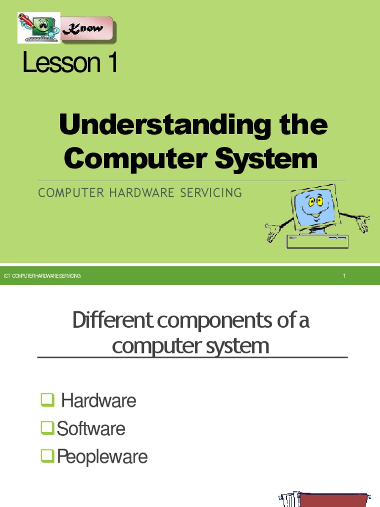 Lesson 1: Understanding The Computer System | PDF | Electrical Connector | Computer Monitor