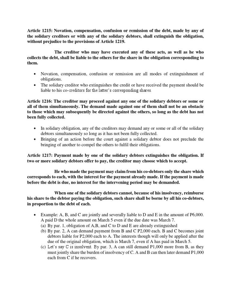 Article 1215 - Article 1230 | PDF | Damages | Payments