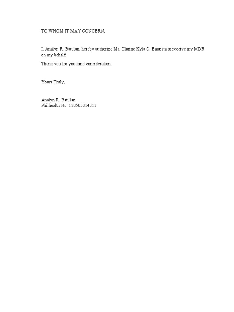 MDR Authorization | PDF