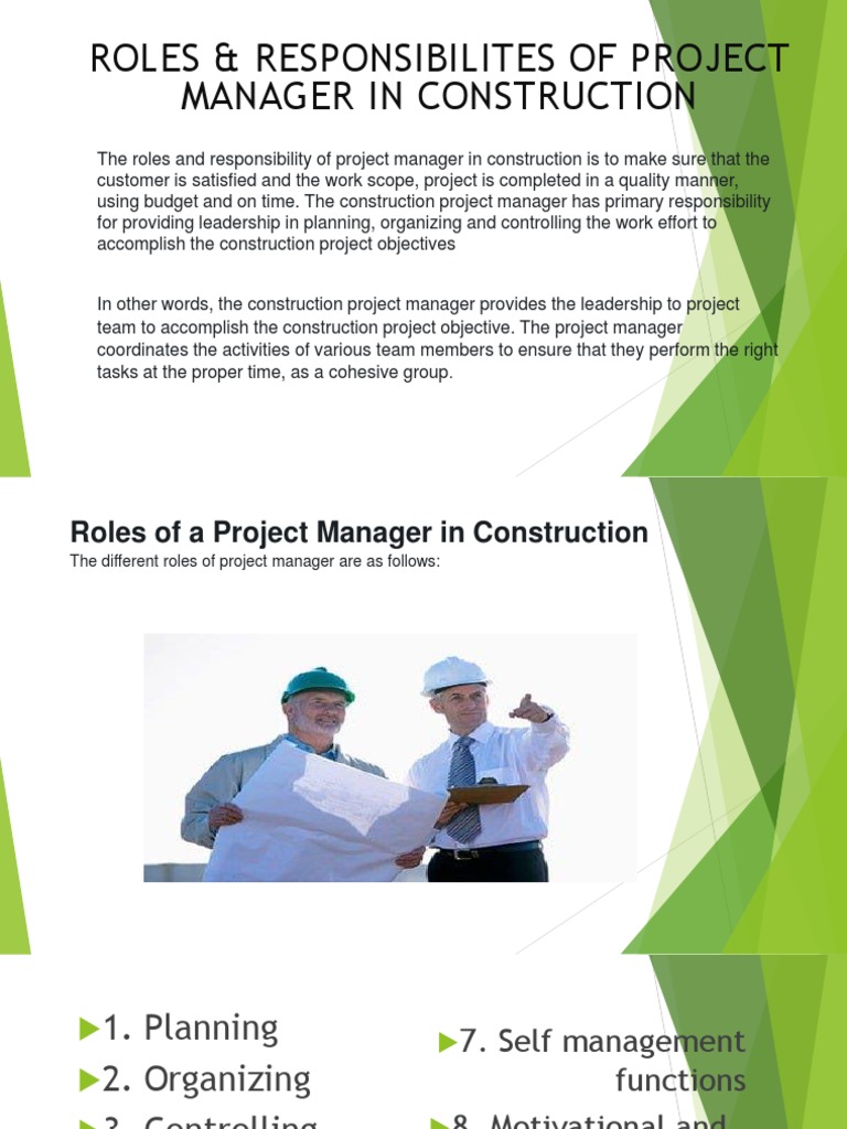 Roles of Project Manager pp3 | PDF | Decision Making | Leadership