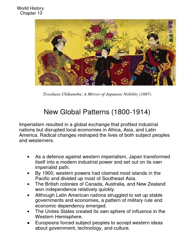 New Global Patterns (1800-1914) : World History | PDF