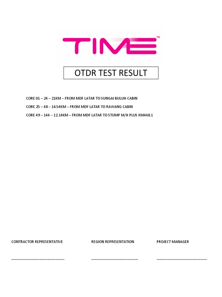 Otdr Test Result | PDF