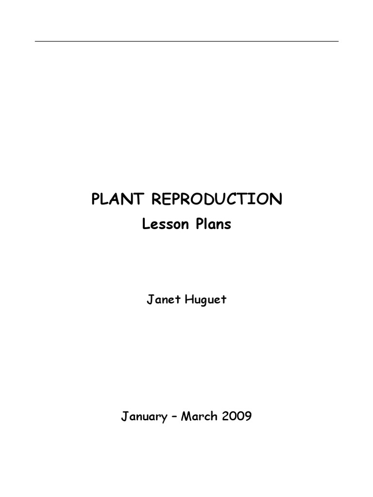 Lesson Plans PDF | PDF | Plant Reproduction | Flowers