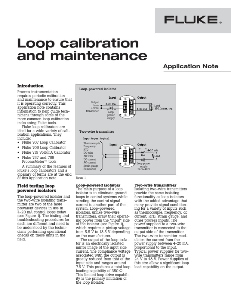 Fluke Loop Calibration and Maintenance An en BE | PDF | Resistor ...