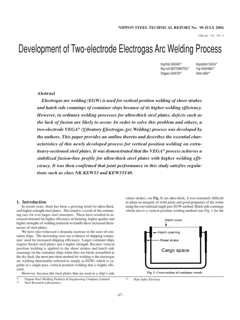 Electrogas Welding Process PDF | PDF | Welding | Construction