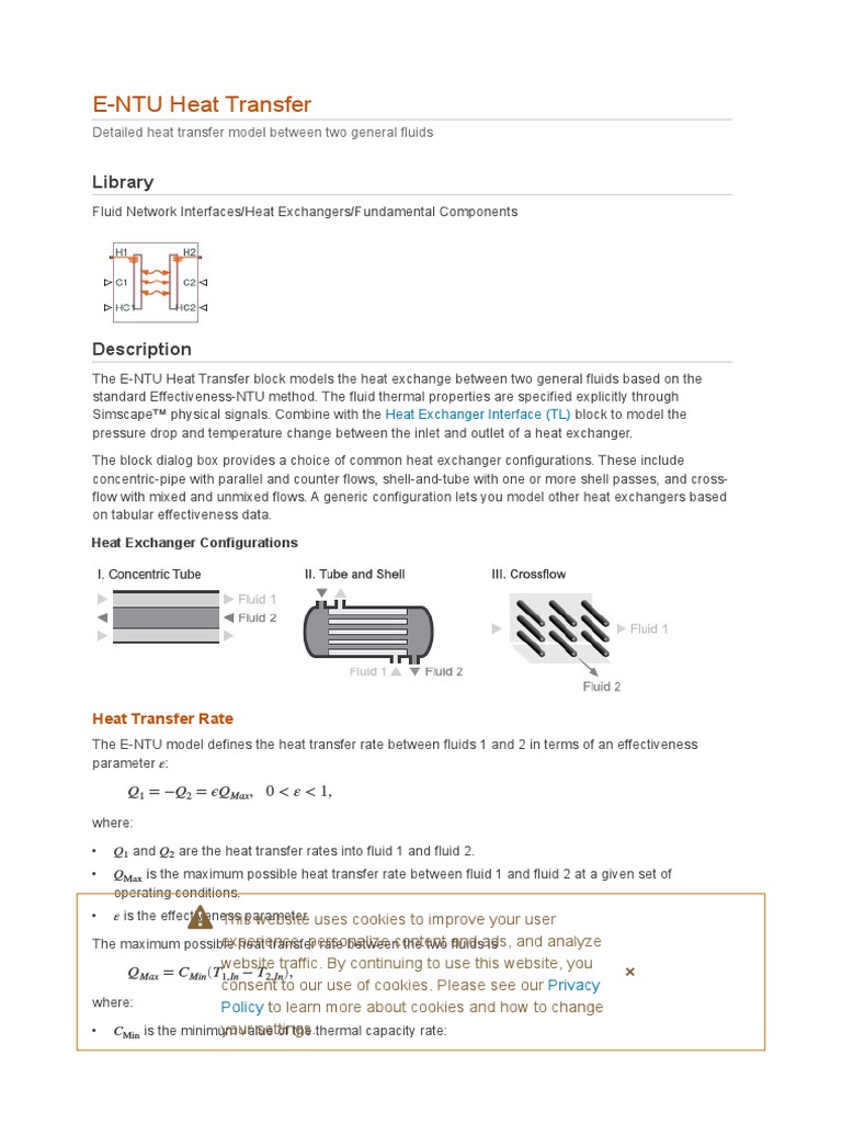 E-NTU Heat Transfer: Library | PDF | Heat Transfer | Heat Exchanger
