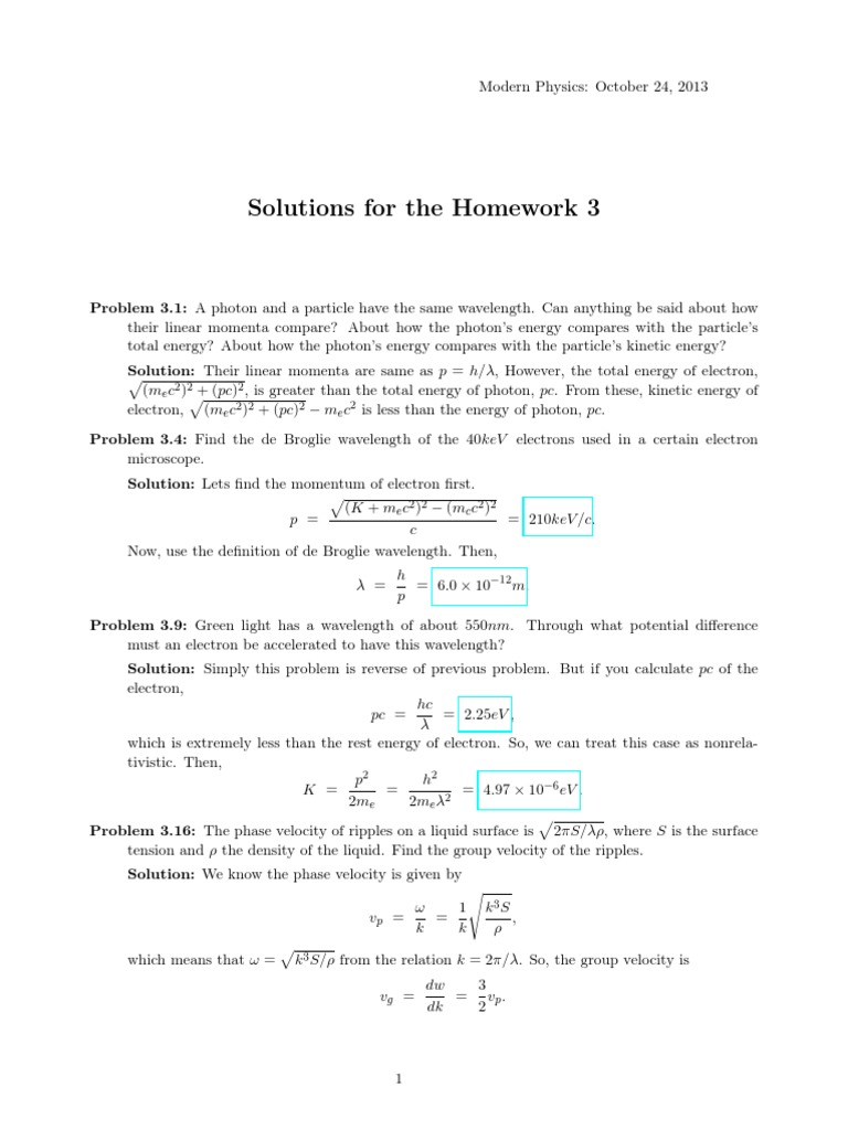 Solution 3 | PDF | Electron | Electronvolt