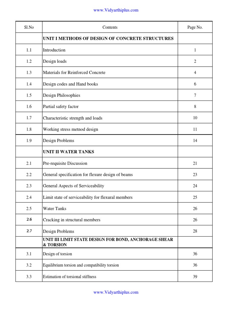 CE6505 Design of RC Elements Notes Part 1 PDF | PDF | Reinforced ...