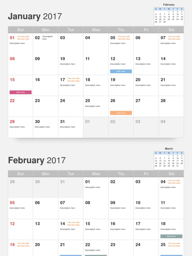 FF0102 01 Calendar Template 4x3 | PDF | Retailing | Marketing