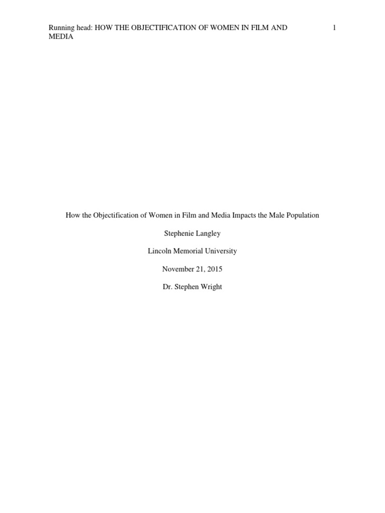 How The Objectification of Women.... Eff | PDF | Sexism | Gender