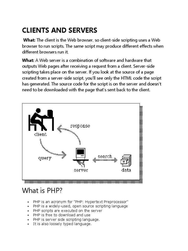 Clients and Servers: What Is PHP? | PDF | Php | Web Server