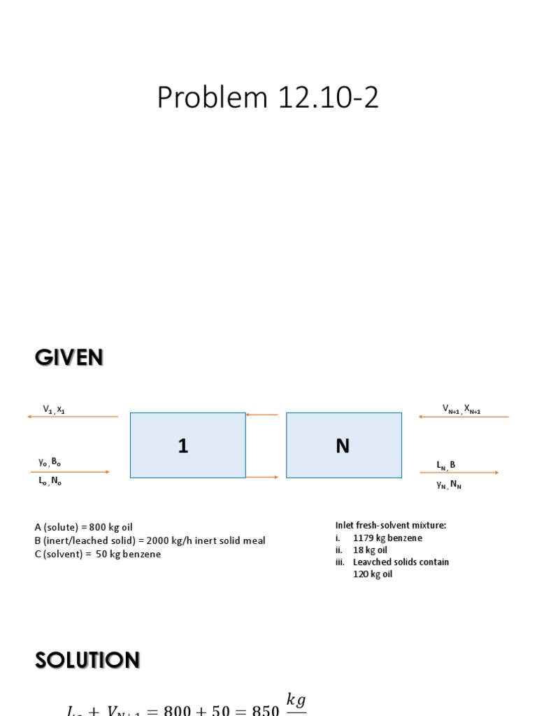Solvent Extraction Calculation Steps | PDF | Chemical Process ...